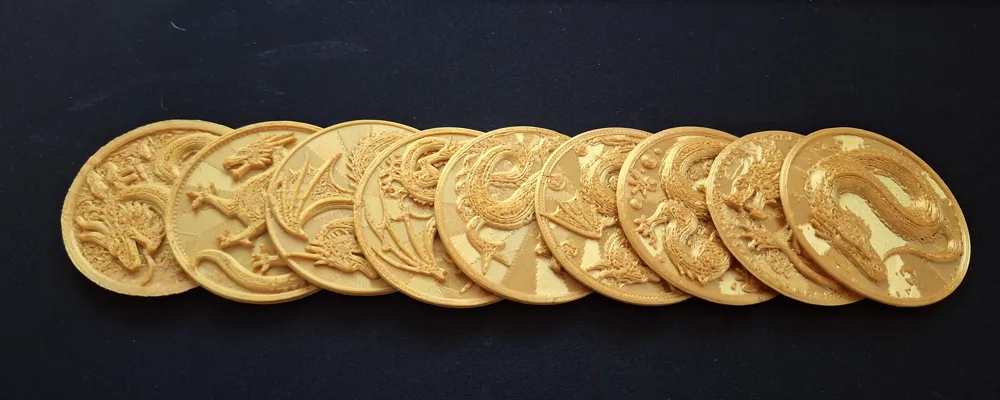 Dragon coins - Free 3D Print Model - MakerWorld