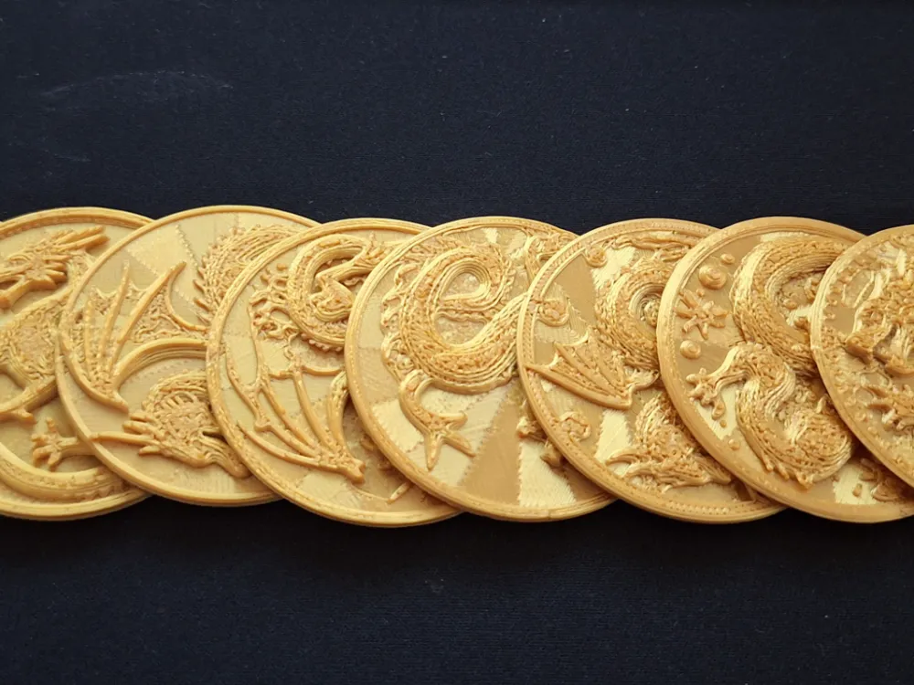 Dragon coins - Free 3D Print Model - MakerWorld