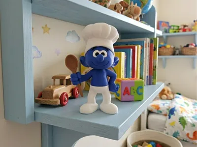 Chef Smurf noAMS - Free 3D Print Model - MakerWorld
