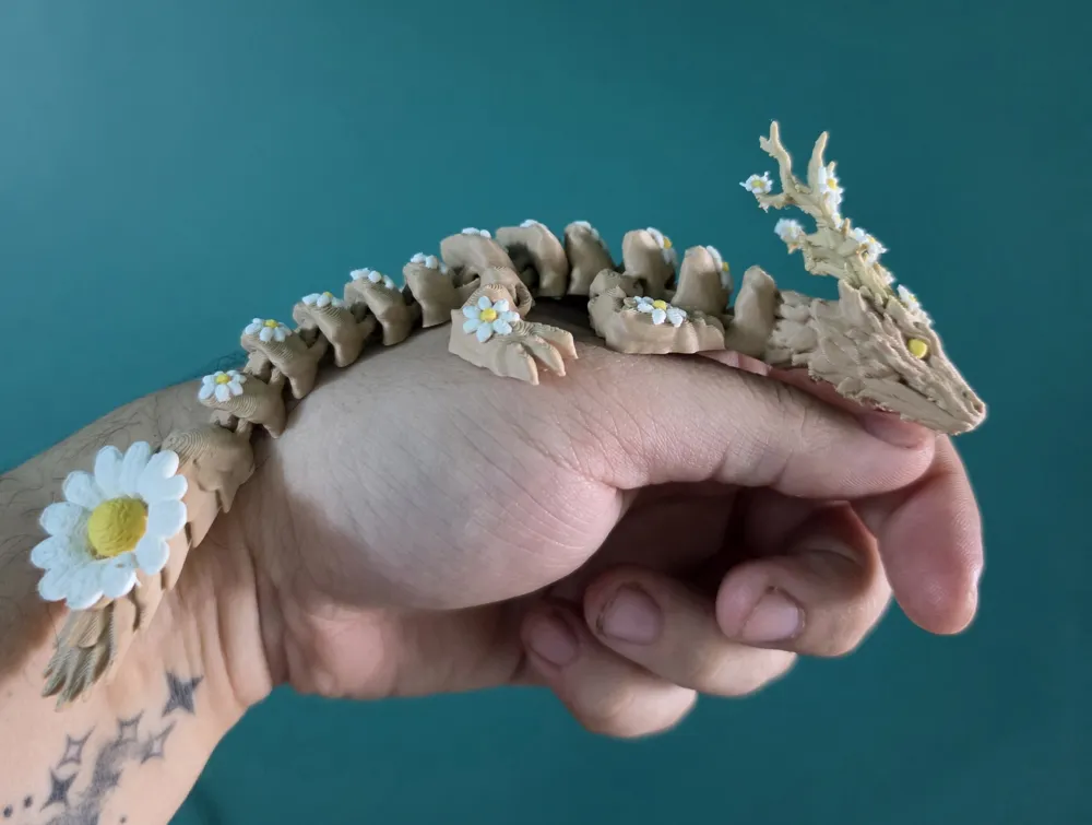 Articulated Daisy Dragon - Free 3D Print Model - MakerWorld