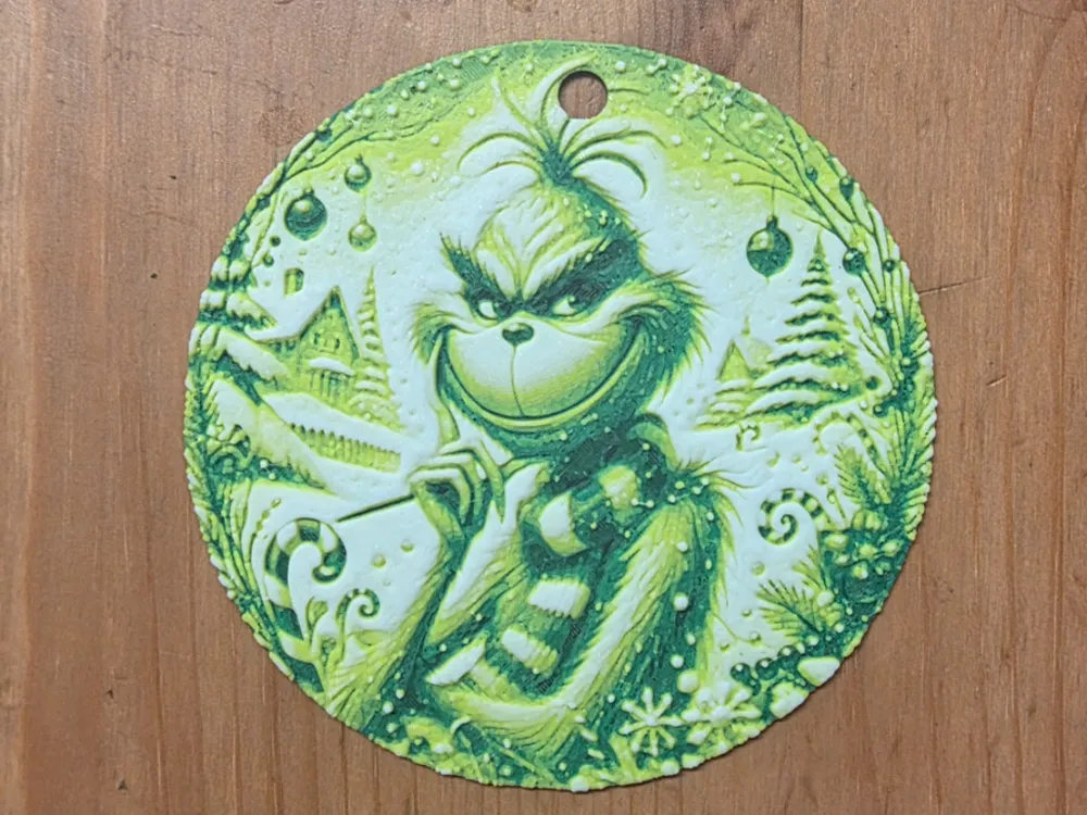 The Grinch Bauble - Free 3D Print Model - MakerWorld