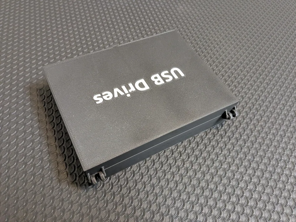 Customizable USB Drive Storage Box (and SD cards) - Free 3D Print Model ...