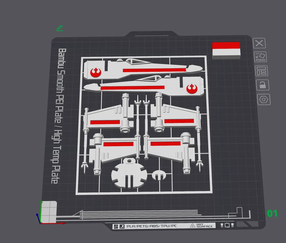 X-WING Kit Card Colorized Remixed by visualplastik MakerWorld: Download ...