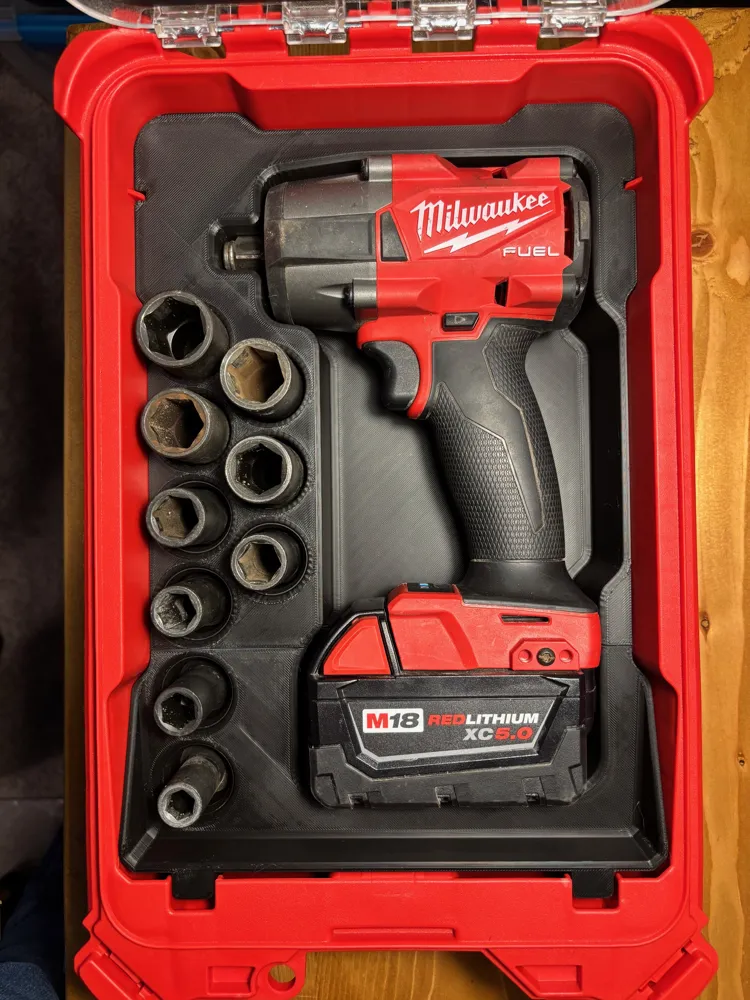 Packout Insert - Milwaukee Mid Torque Impact - Free 3D Print Model ...