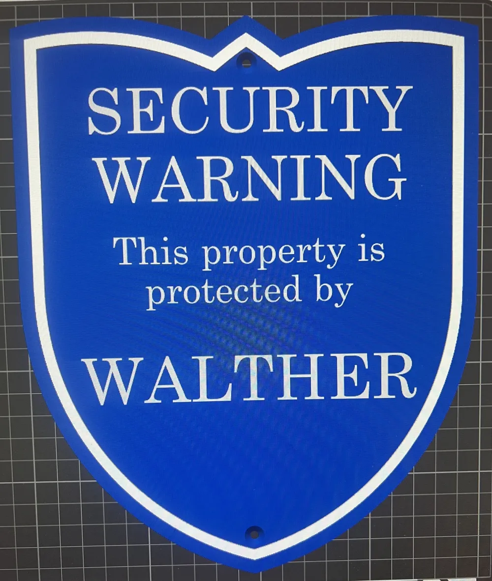 Security Warning Signs - Free 3D Print Model - MakerWorld