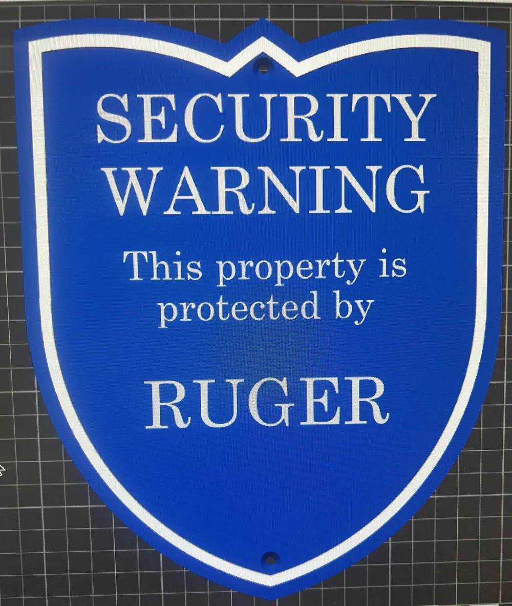 Security Warning Signs - Free 3D Print Model - MakerWorld