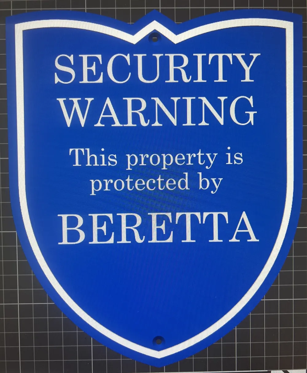 Security Warning Signs - Free 3D Print Model - MakerWorld