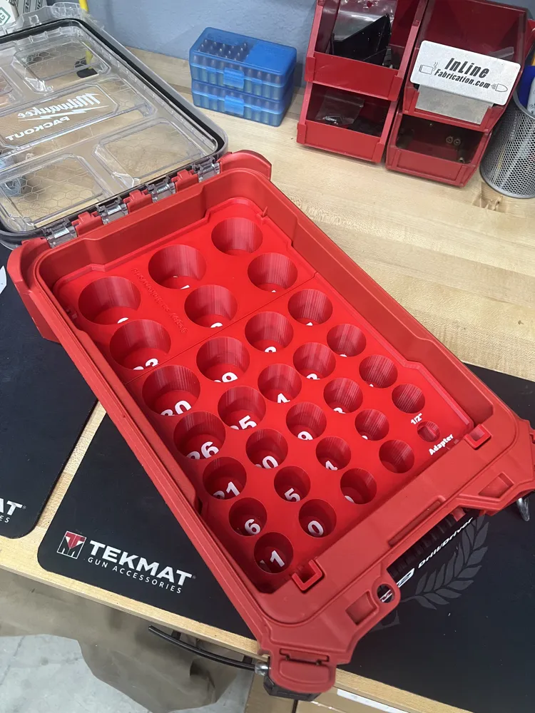 Milwaukee 1/2" 29PC Deep METRIC Socket Packout Ins by Balake MakerWorld ...