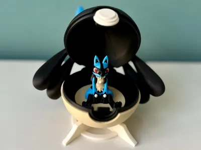 Lucario Ball - Pokemon - Pokeball Functional by Torikami MakerWorld ...