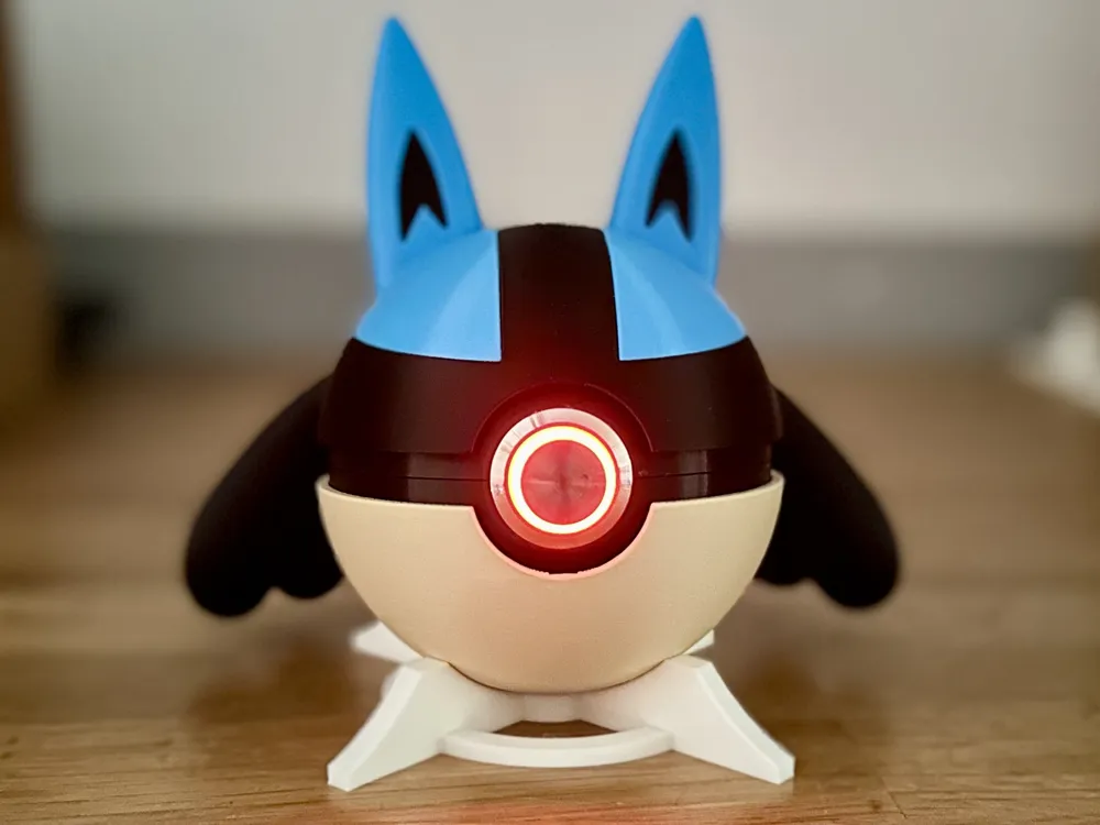 Lucario Ball - Pokemon - Pokeball Functional by Torikami MakerWorld ...