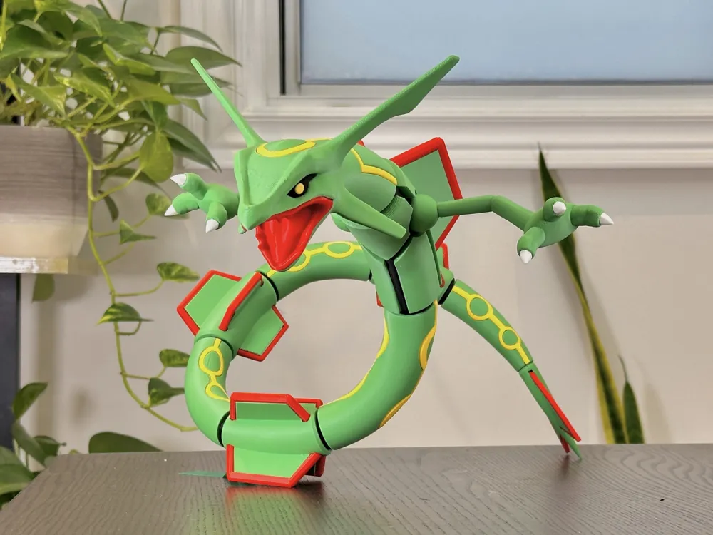 Rayquaza (Pokemon) Fully disassembled 23cm tall - Free 3D Print Model ...