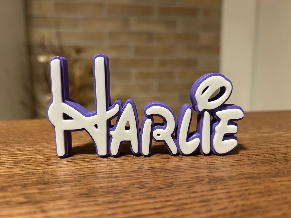 Harlie Name Disney Sign - Free 3D Print Model - MakerWorld