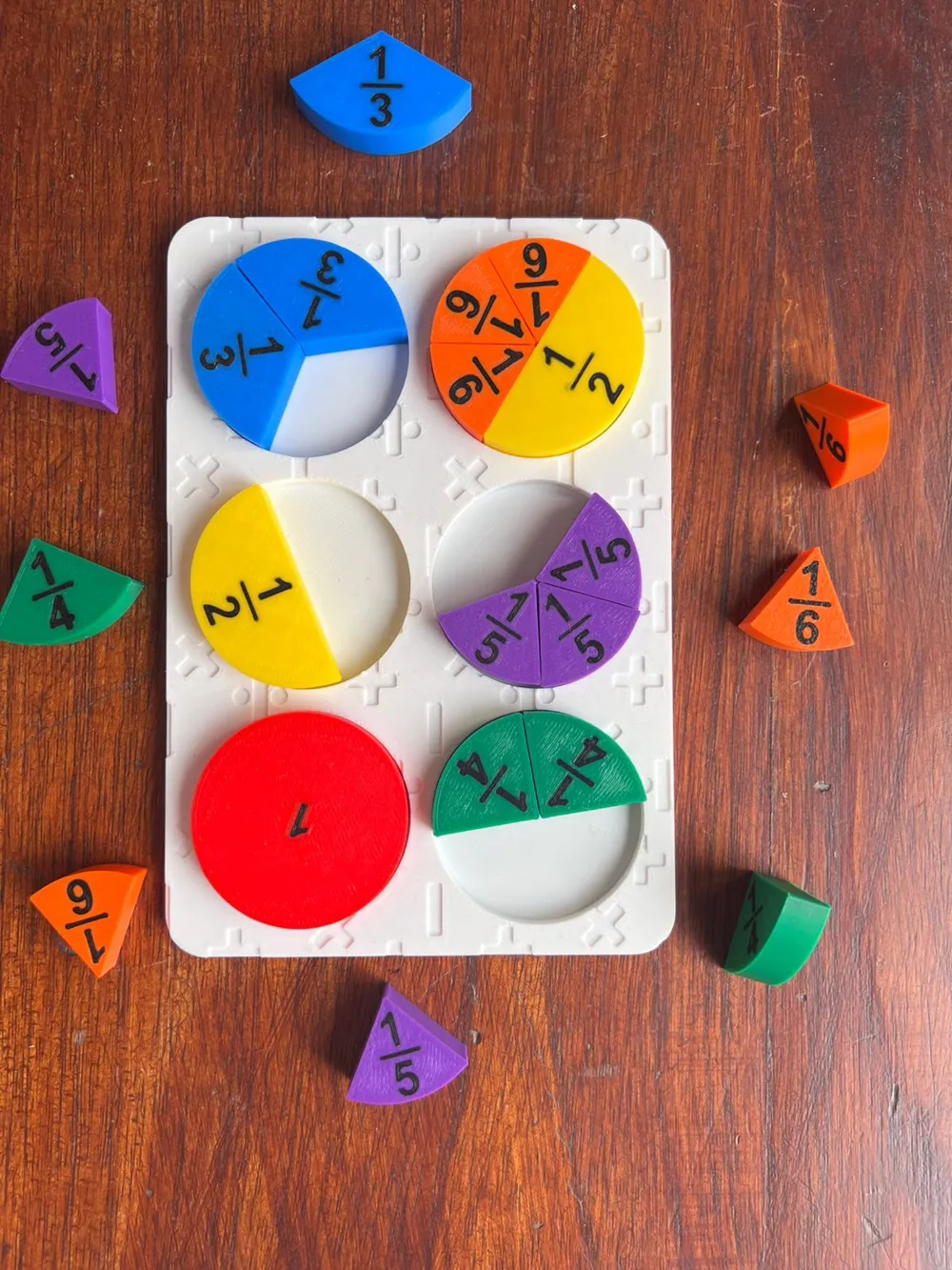 Fractions pour l'apprentissage Montessori - Modèle d'Impression 3D ...