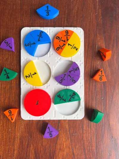 Fractions for Montessori learning - Free 3D Print Model - MakerWorld