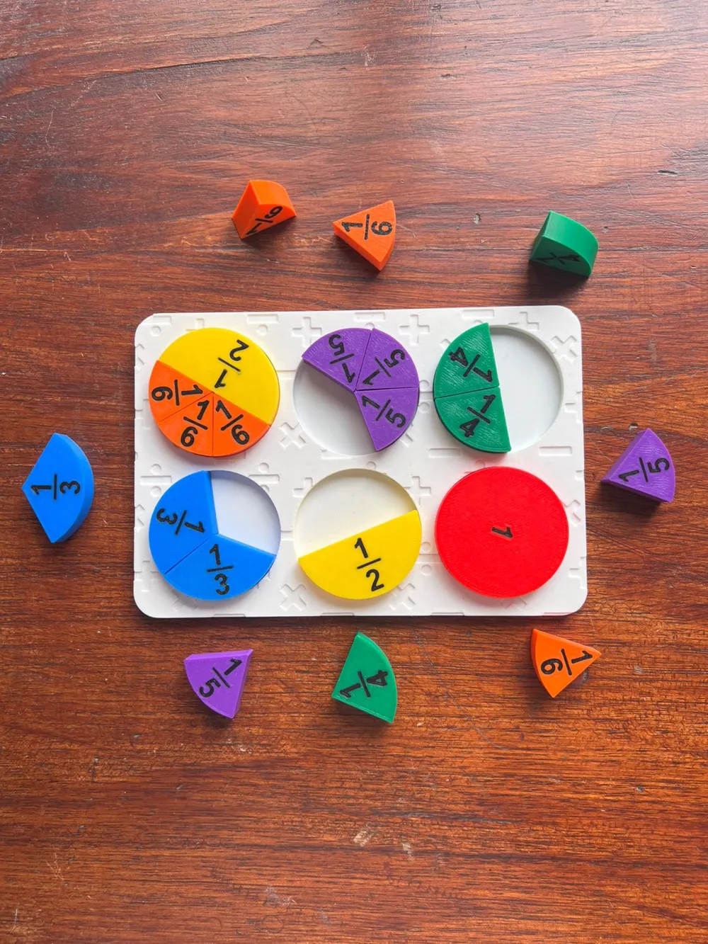 Fractions pour l'apprentissage Montessori - Modèle d'Impression 3D ...