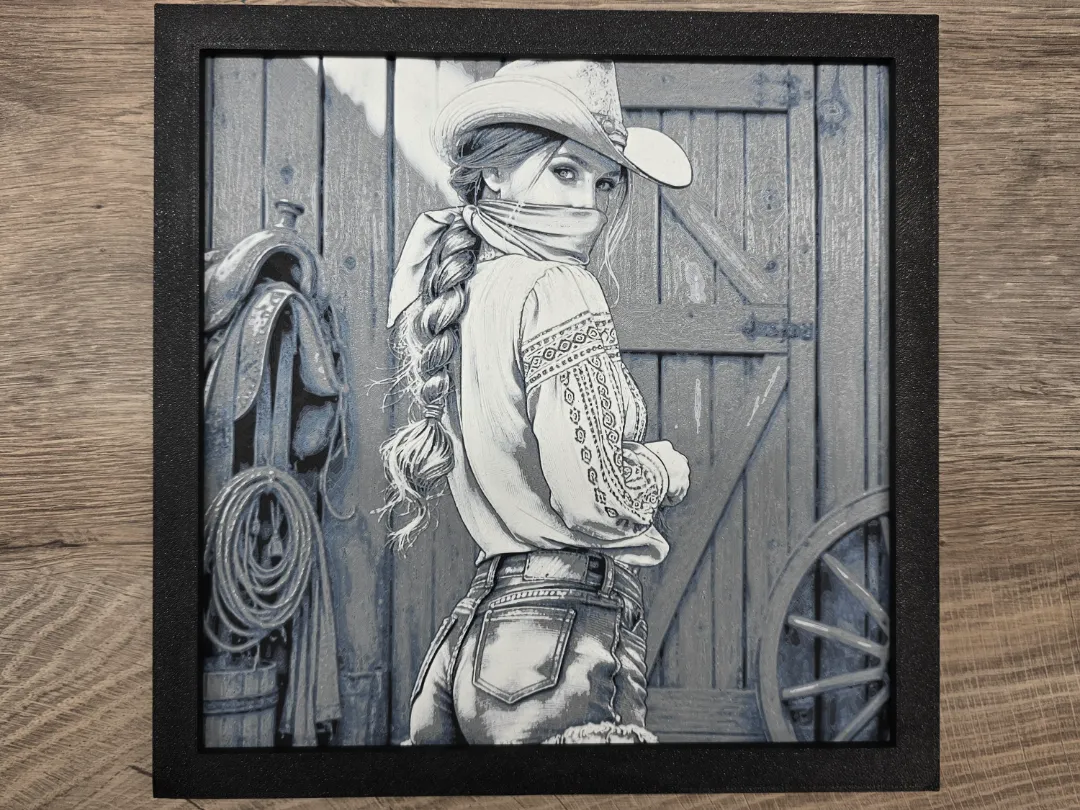 Cowgirl - Hueforge - Free 3D Print Model - MakerWorld