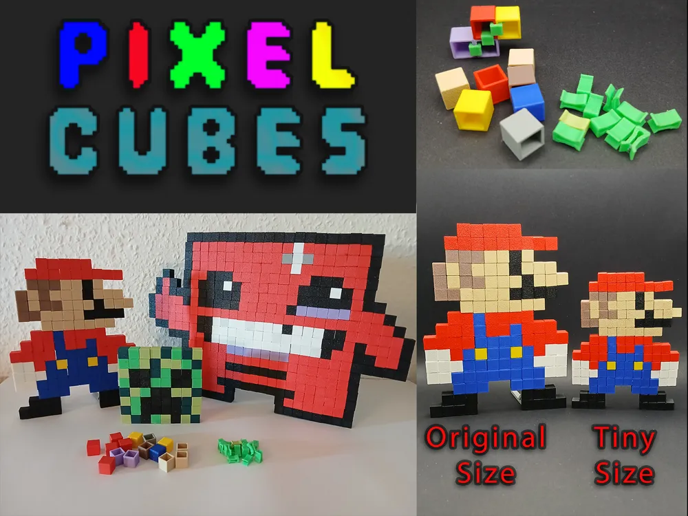 Pixel Cube – a modular pixel art system by Nerdy Smurf MakerWorld: Download Free 3D Models