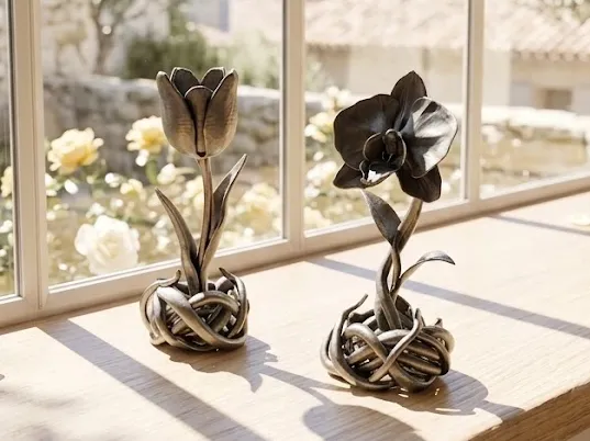 Printed Flower Ornaments: Tulip & Orchid - Free 3D Print Model - MakerWorld