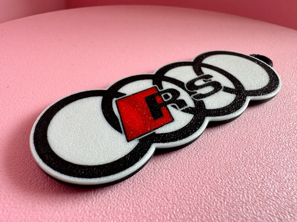 Rounded Audi RS Keychain by Square3D - MakerWorld