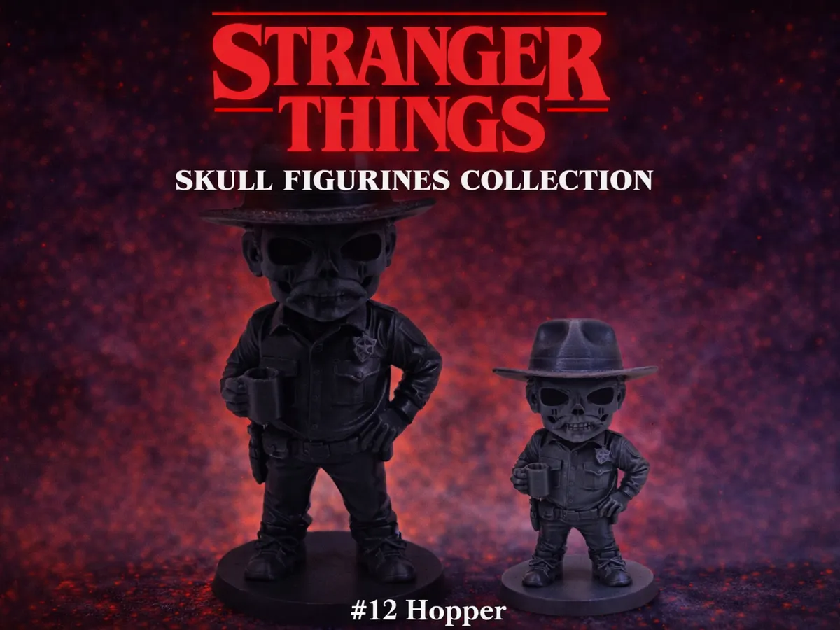 Lot de Figurines Crânes Stranger Things #12 Hopper - Modèle d ...