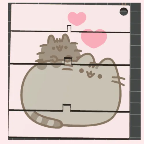 Pusheen the Cat Flexi Keychain by 🩷Meow-Meow🩷 MakerWorld: Download Free ...