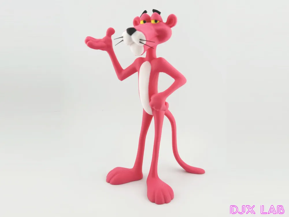 Panthère Rose de dessin animé stylisée - Modèle d'Impression 3D Gratuit ...