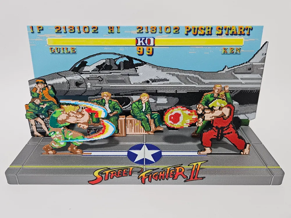Guile Stage: Air Force Base (SFII) - Free 3D Print Model - MakerWorld