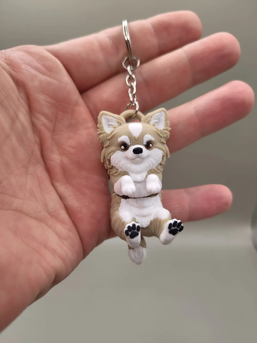 Chihuahua Keychain – Articulated Flexi Dog - Free 3D Print Model ...