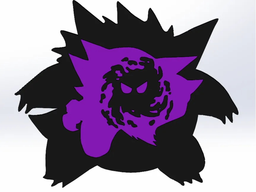 Pokemon Gengar Evolution 2D Art by ARNZI - MakerWorld