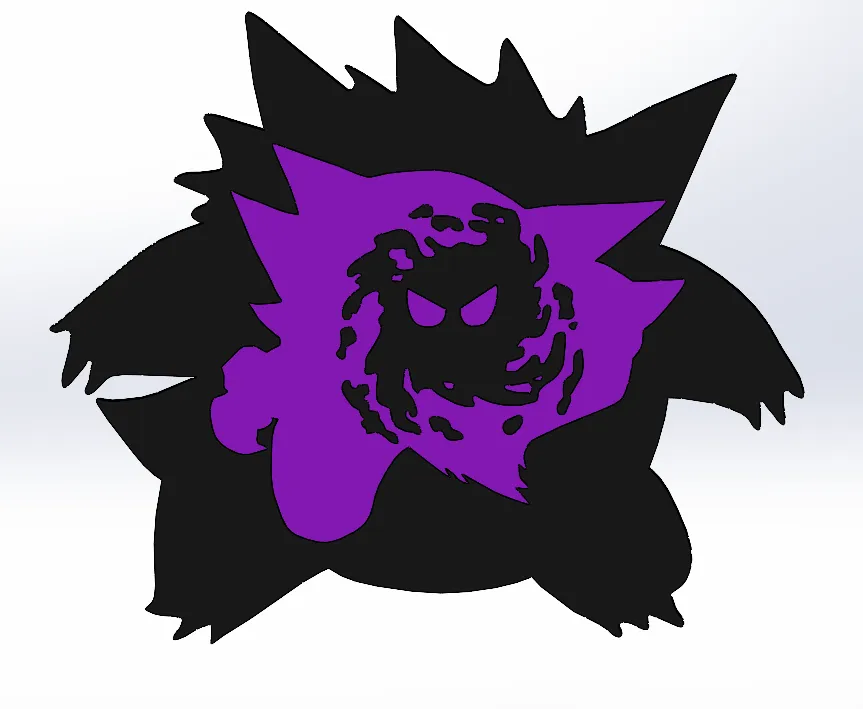Pokemon Gengar Evolution 2D Art by ARNZI - MakerWorld