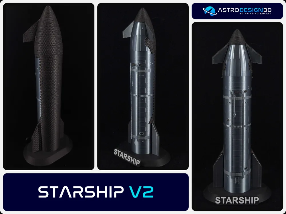 STARSHIP V2 by Kmobrain MakerWorld: Download Free 3D Models