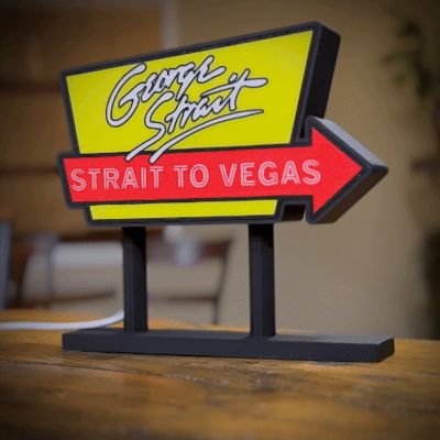 George Strait - Strait To Vegas - Las Vegas Sign by MTNEARZ - MakerWorld
