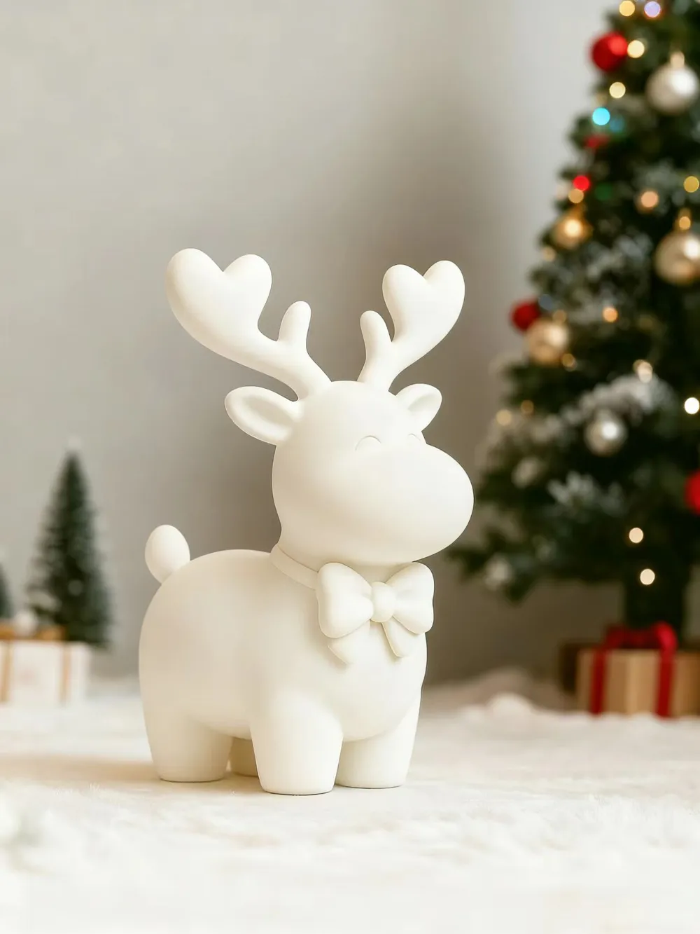 Heart-shaped Fat Reindeer - Free 3D Print Model - MakerWorld