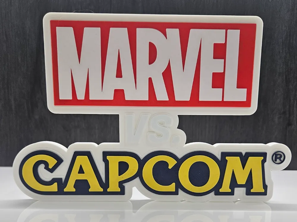 Marvel vs Capcom Logo by DimensionX3D MakerWorld: Download Free 3D Models