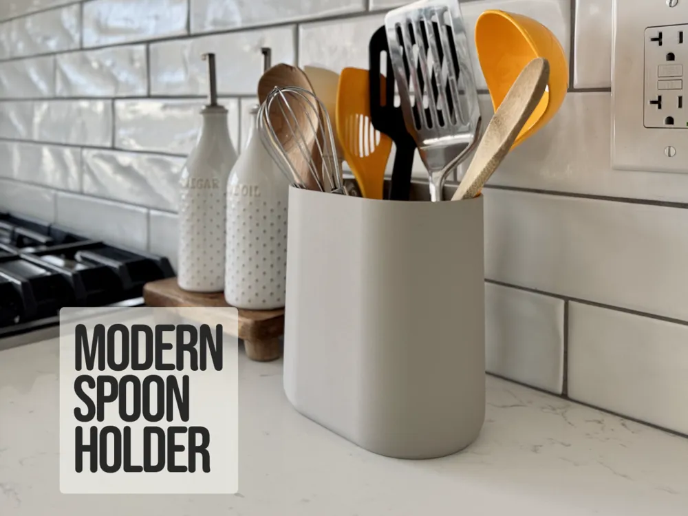 Modern Kitchen Utensil Spoon Holder by Boho Workshop MakerWorld ...