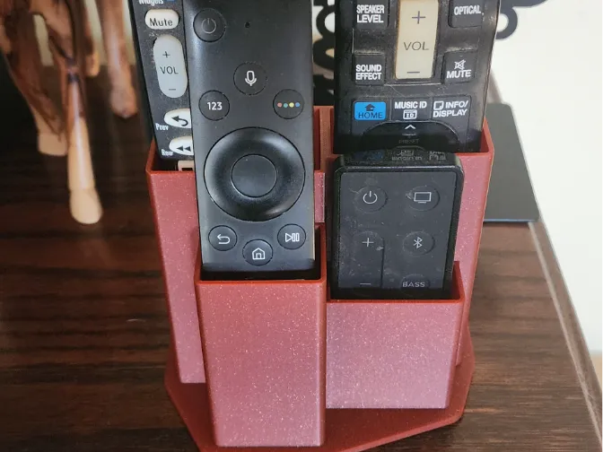 Compact 4 Remote Controller Organizer by CaseyJr1959 - MakerWorld