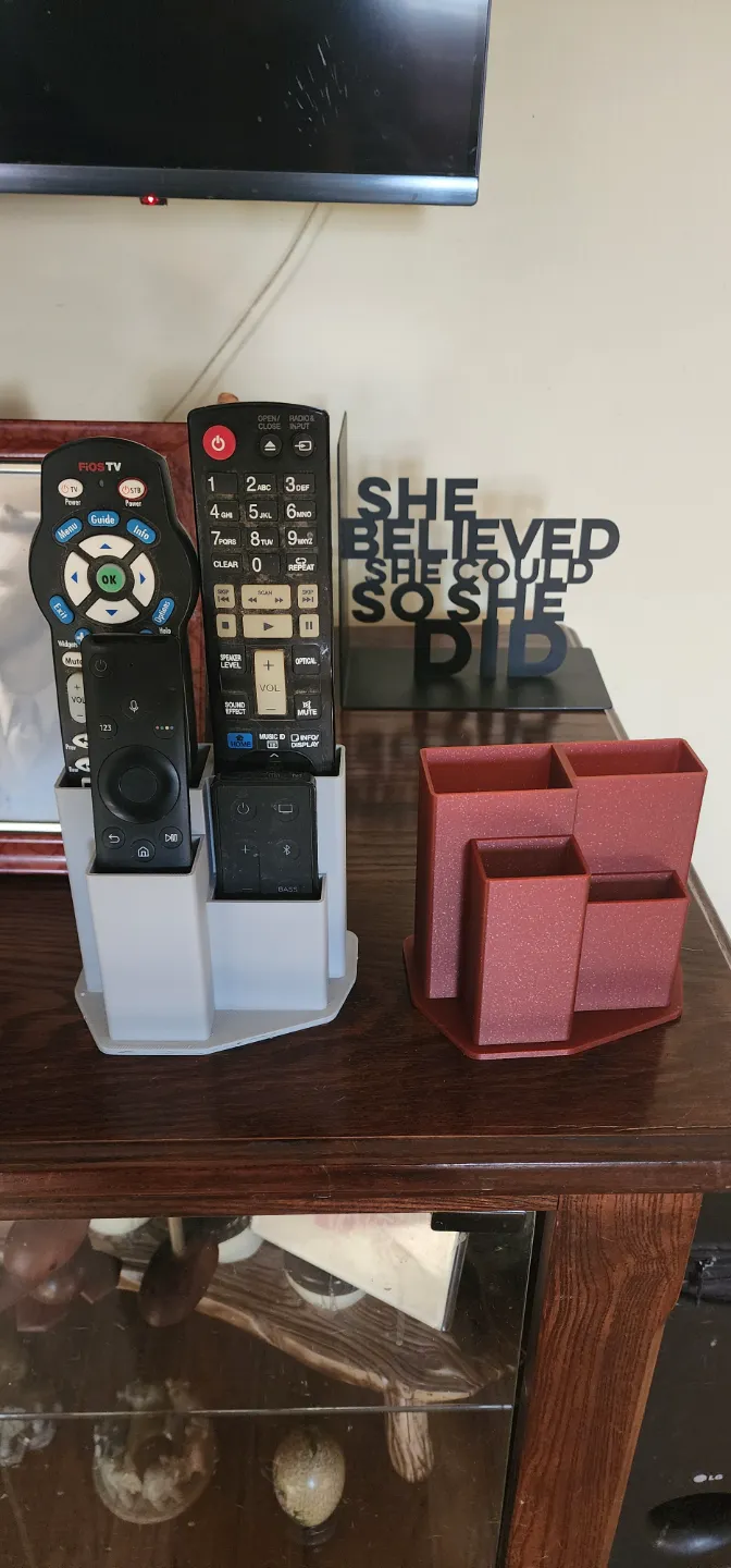 Compact 4 Remote Controller Organizer by CaseyJr1959 MakerWorld: Download Free 3D Models