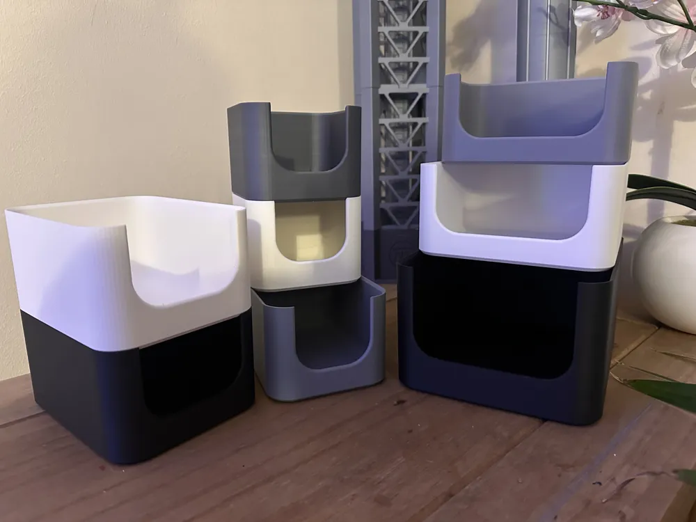 Basic Stacking Storage Bins - Free 3D Print Model - MakerWorld