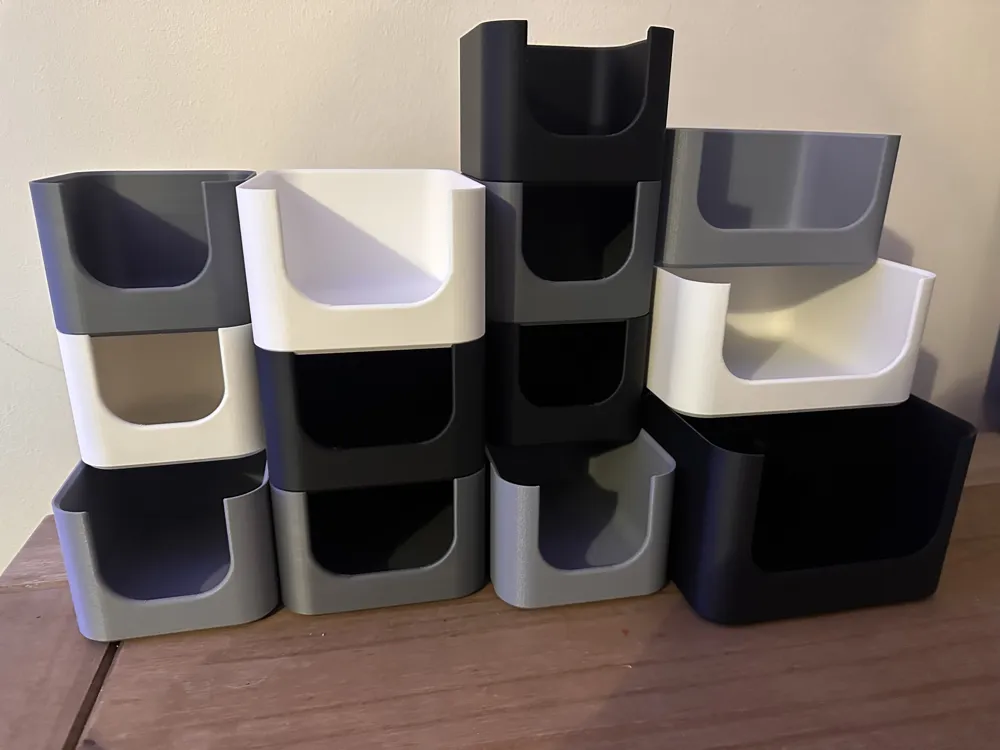 Basic Stacking Storage Bins - Free 3D Print Model - MakerWorld