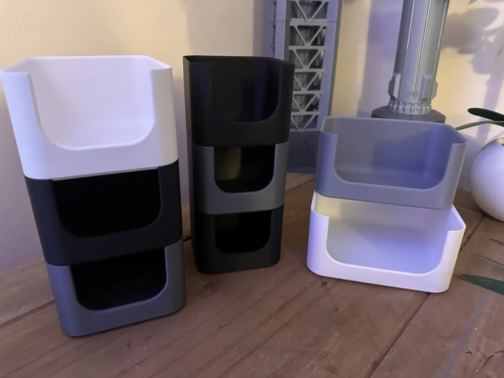 Basic Stacking Storage Bins - Free 3D Print Model - MakerWorld