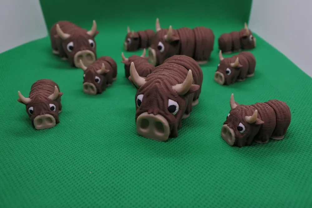 Fidget Highland Cow - Free 3D Print Model - MakerWorld