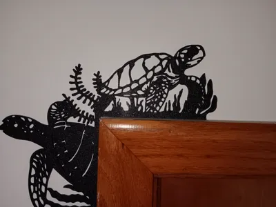 Sea Turtles Silhouette Door Corner by AmishAtlas Designs MakerWorld ...