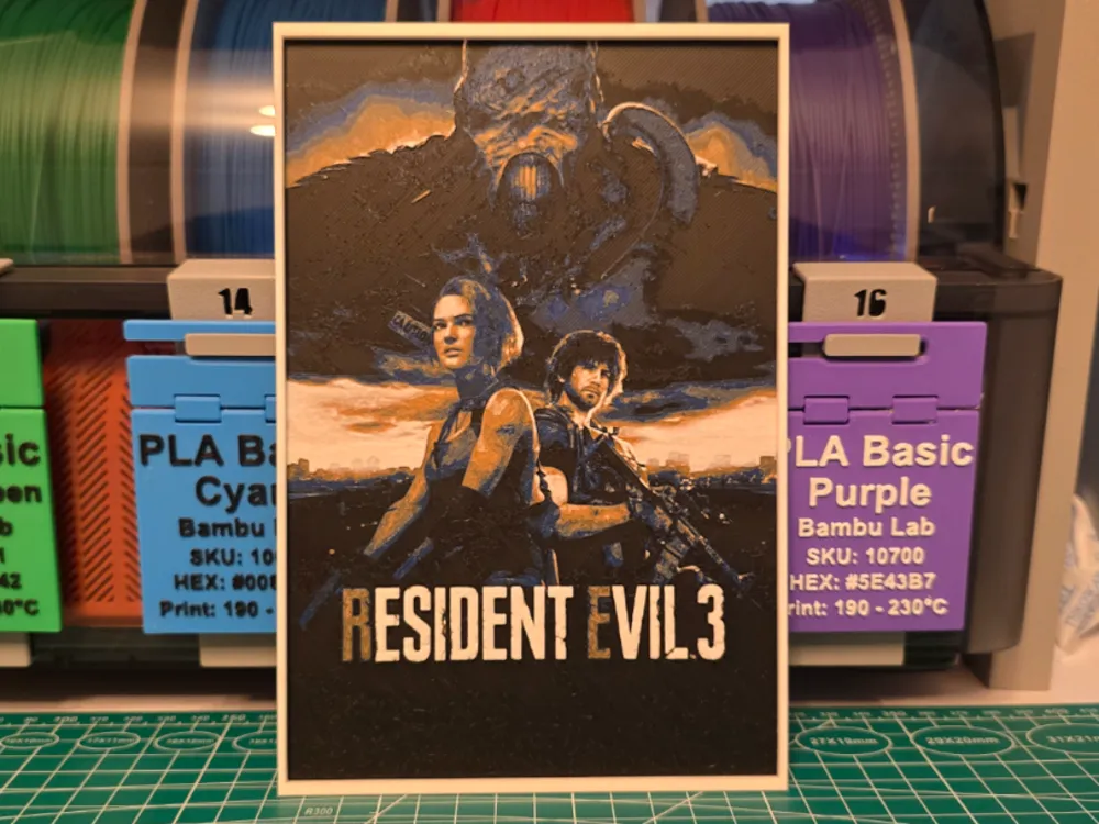 Resident Evil 3 Poster - Hueforge Art by Lumpy3D - MakerWorld