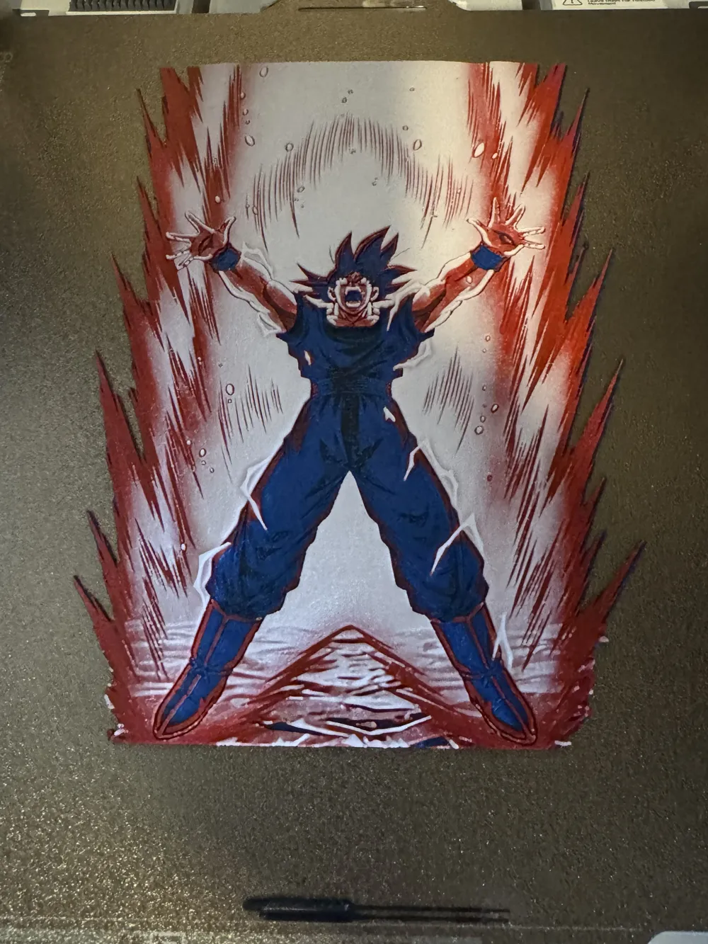 Goku Kaioken - Hueforge - Free 3D Print Model - MakerWorld