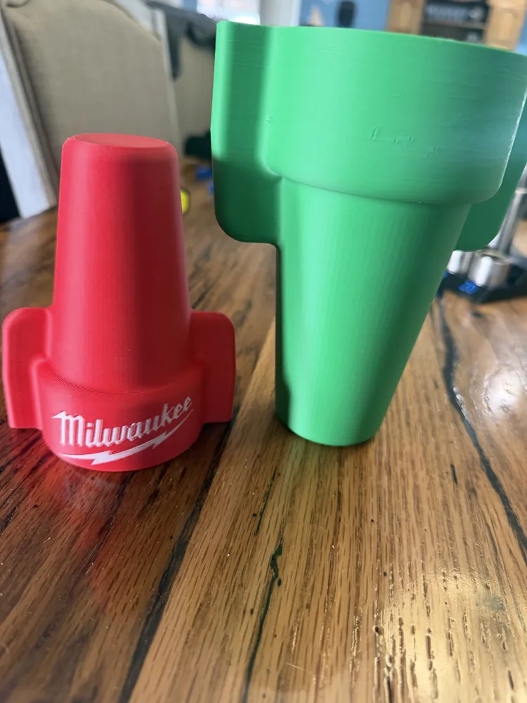 écrou de câblage Milwaukee avec dicton et logo - Modèle d'Impression 3D ...