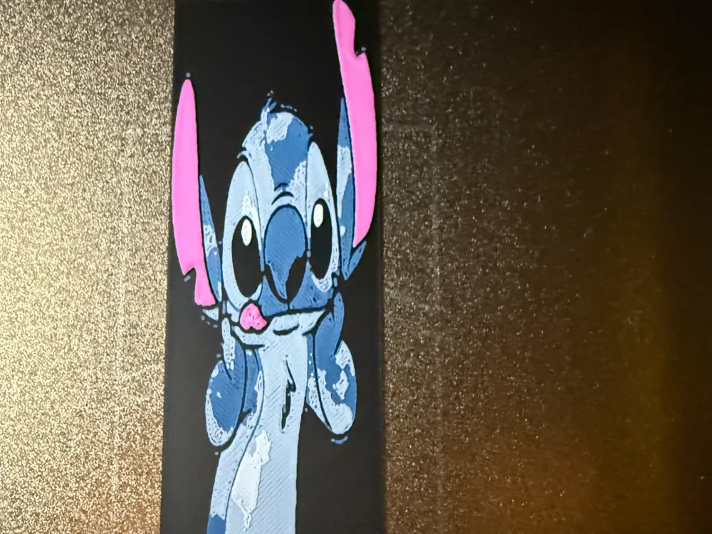 Stitch Bookmark HueForge - Free 3D Print Model - MakerWorld