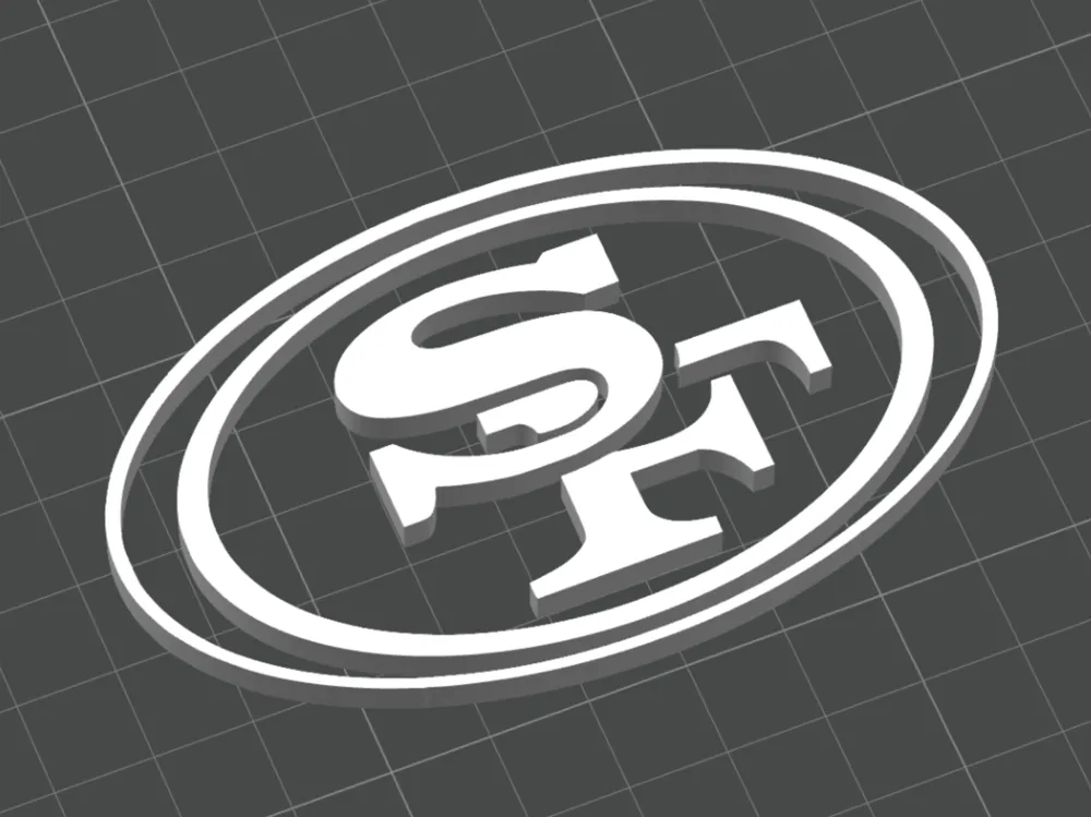 San Francisco 49ers NFL Football Logo - Free 3D Print Model - MakerWorld