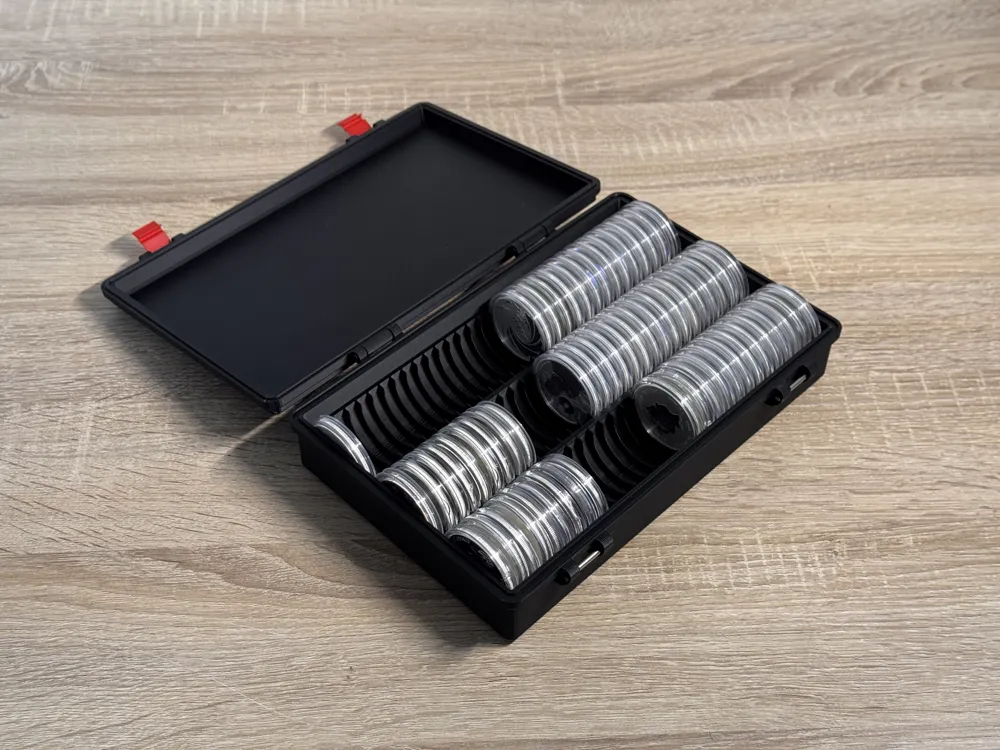 Coin box for 90x 1oz silver coins - Free 3D Print Model - MakerWorld