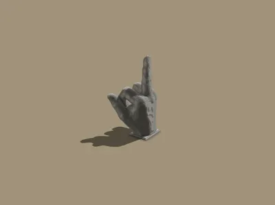 Fu*K / middle Finger low poly by Julian Hof - MakerWorld