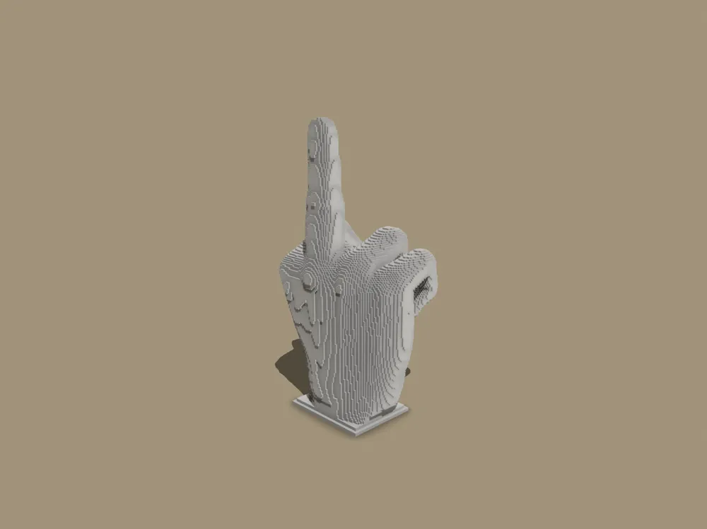 Fu*K / middle Finger low poly by Julian Hof - MakerWorld